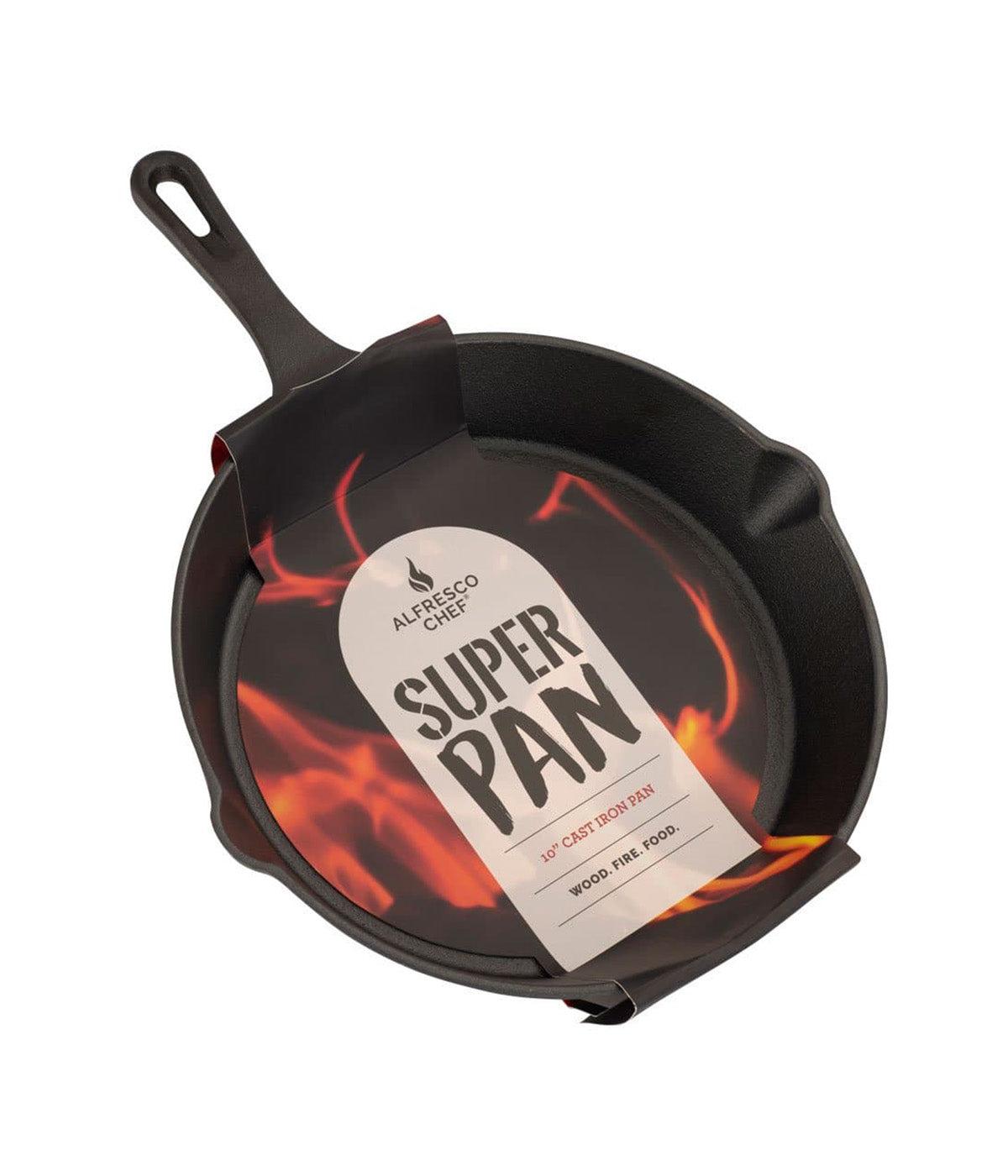 Alfresco Chef - 10" Cast Iron Pan for Wood Fired Cooking